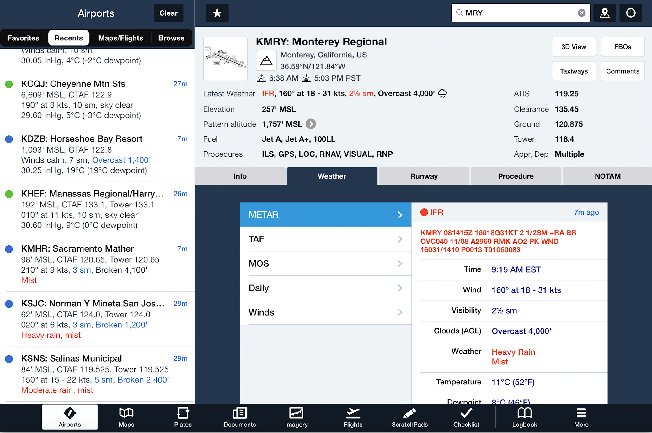 What do the colors of the Flight Category dots mean? – ForeFlight Support