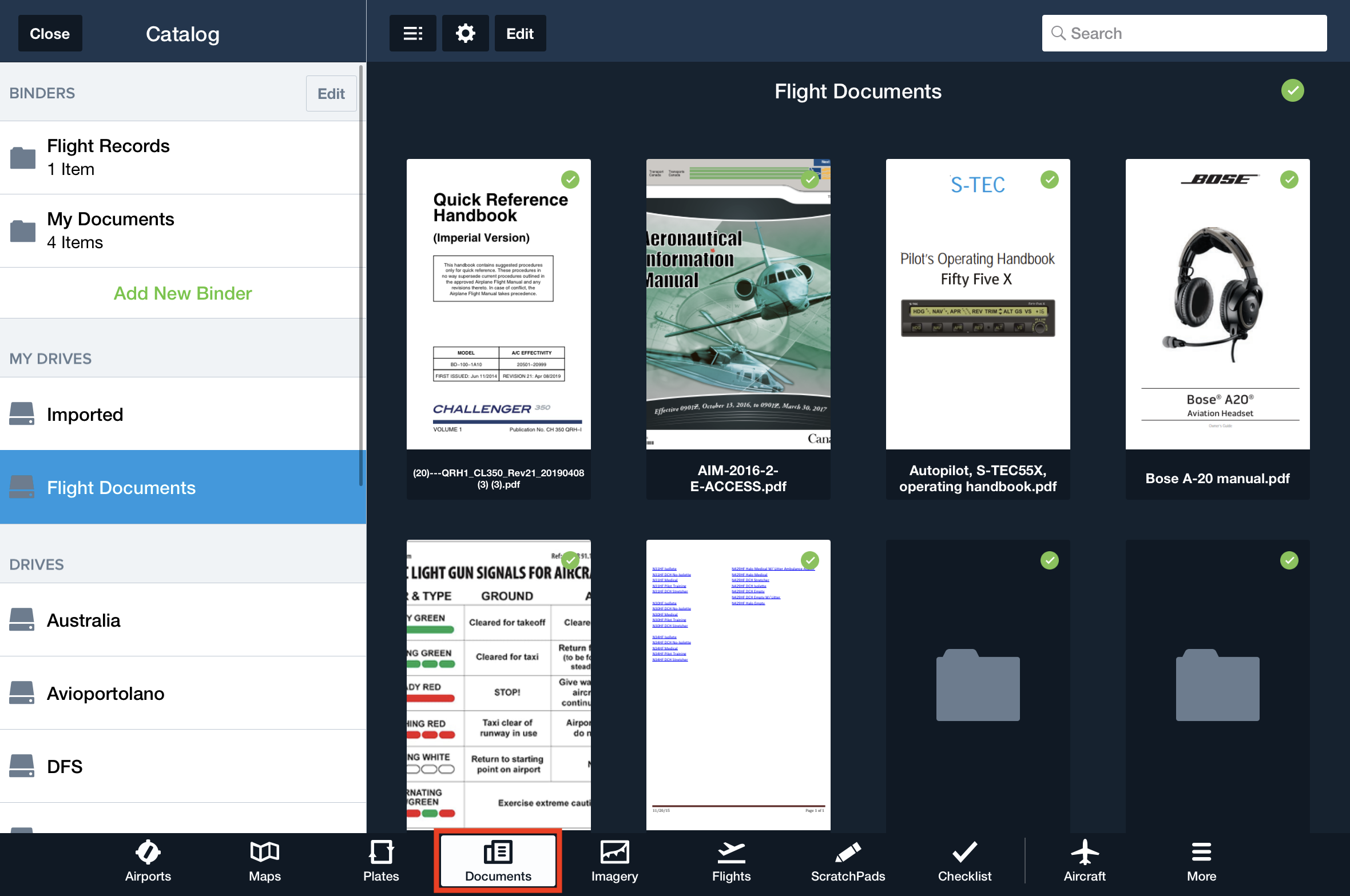 How can documents be added to Binders in ForeFlight Mobile? – ForeFlight Support