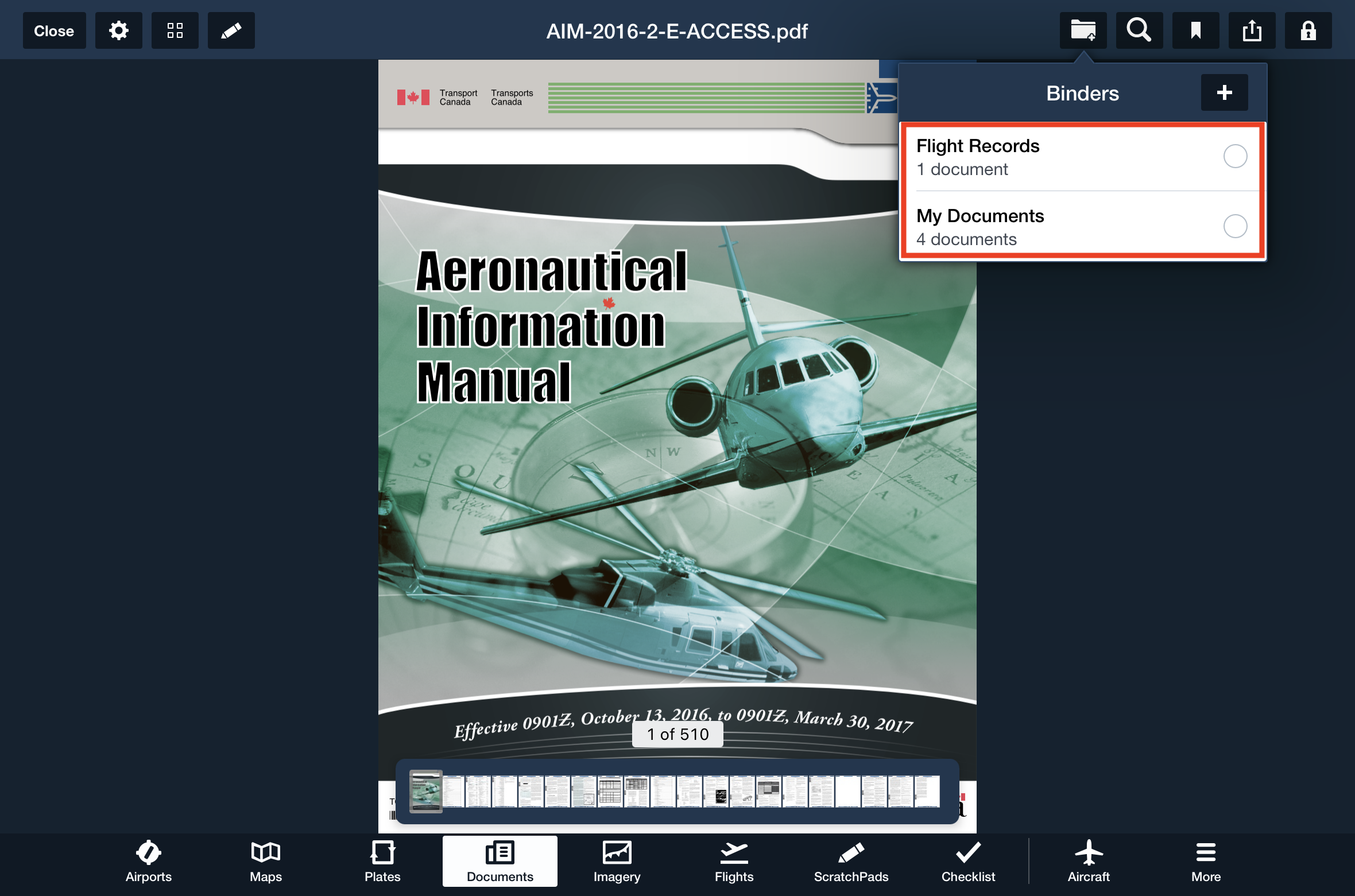 How can documents be added to Binders in ForeFlight Mobile? – ForeFlight Support