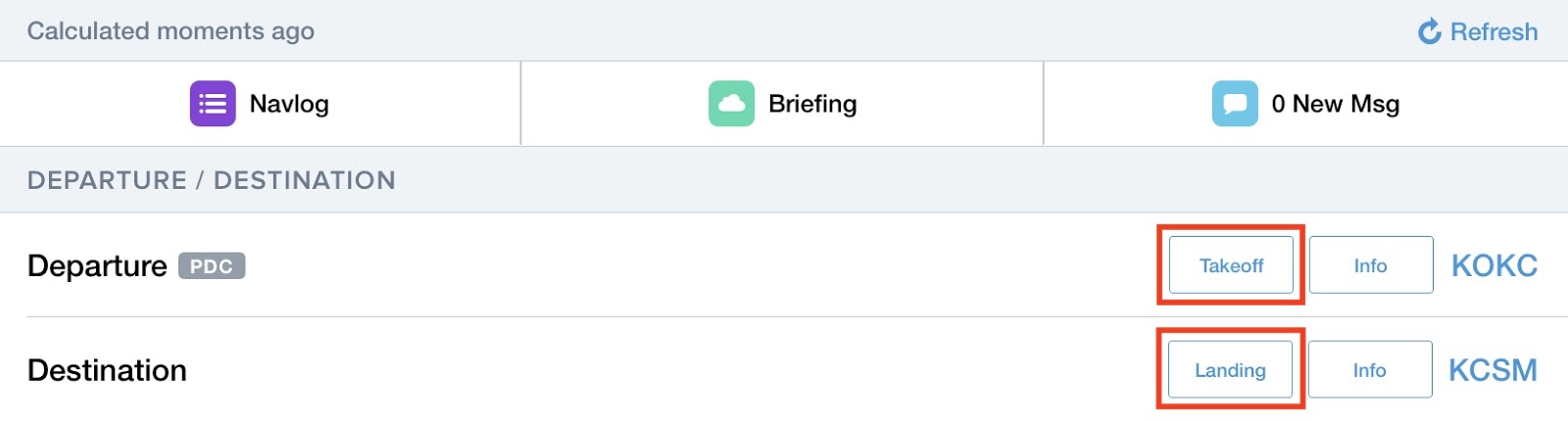 Why might the Takeoff and Landing button be missing on the Flights page ...