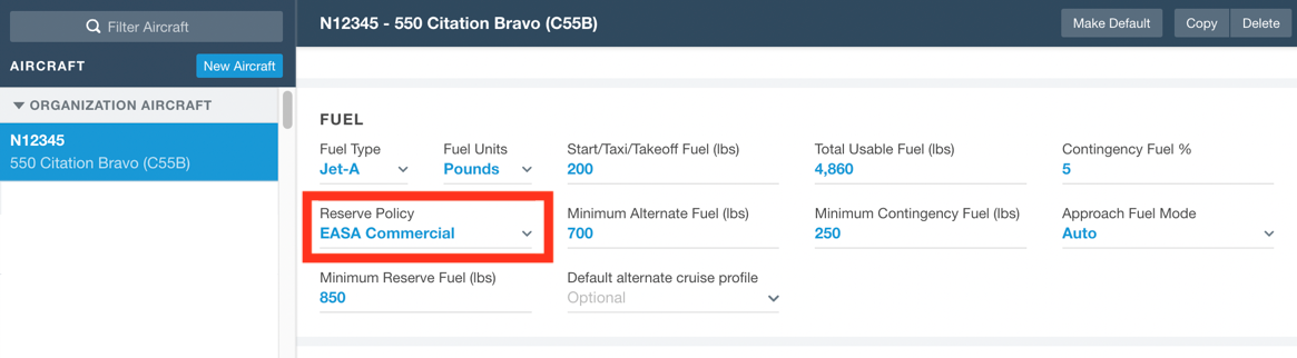 How is Discretionary Fuel specified when planning a flight in ...
